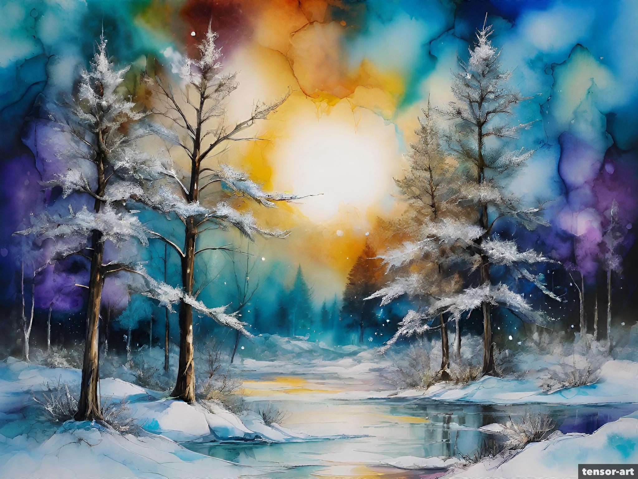 Alcohol ink drawings - Tensor Art