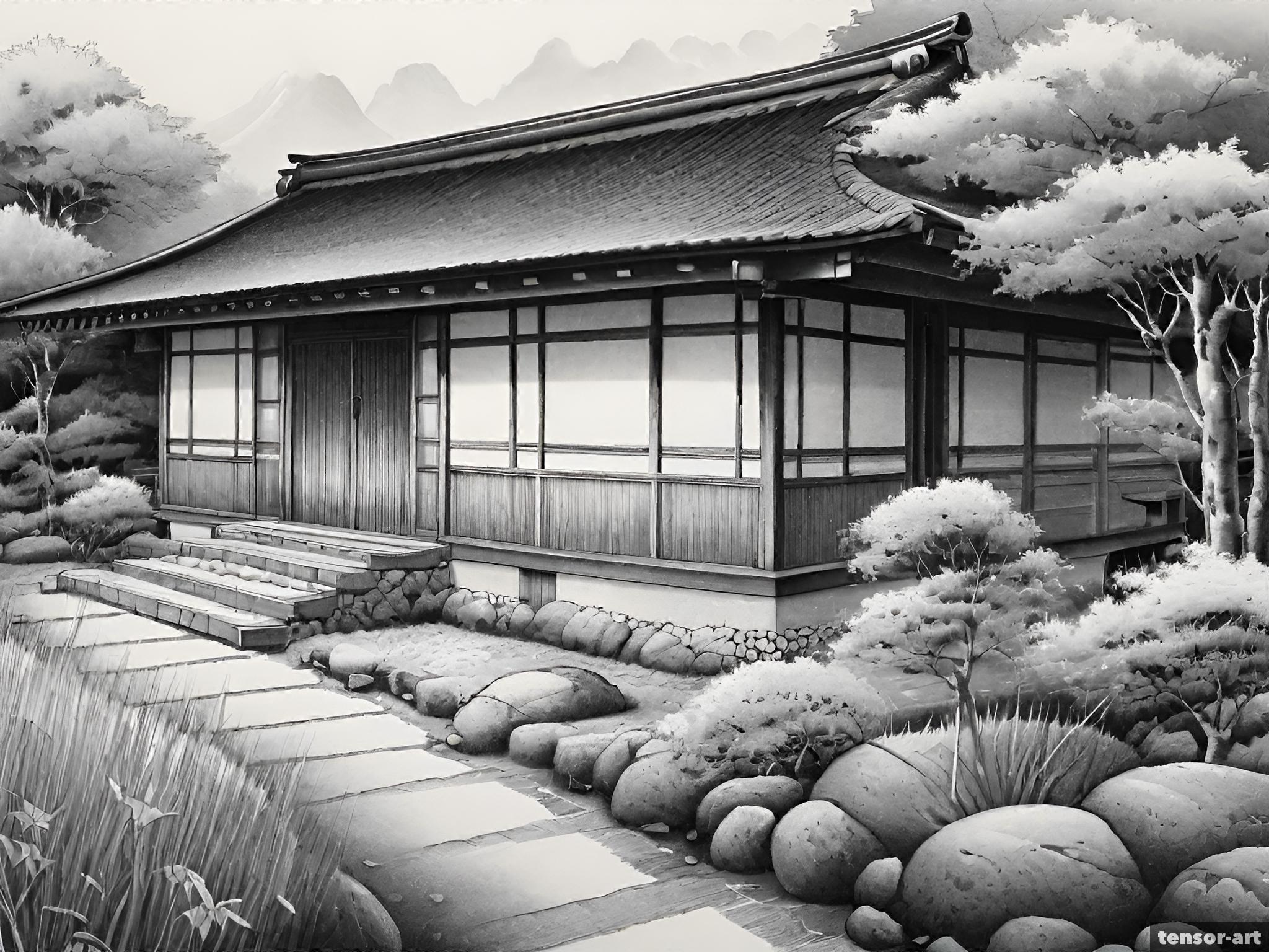 Japanese ink drawing - Tensor Art