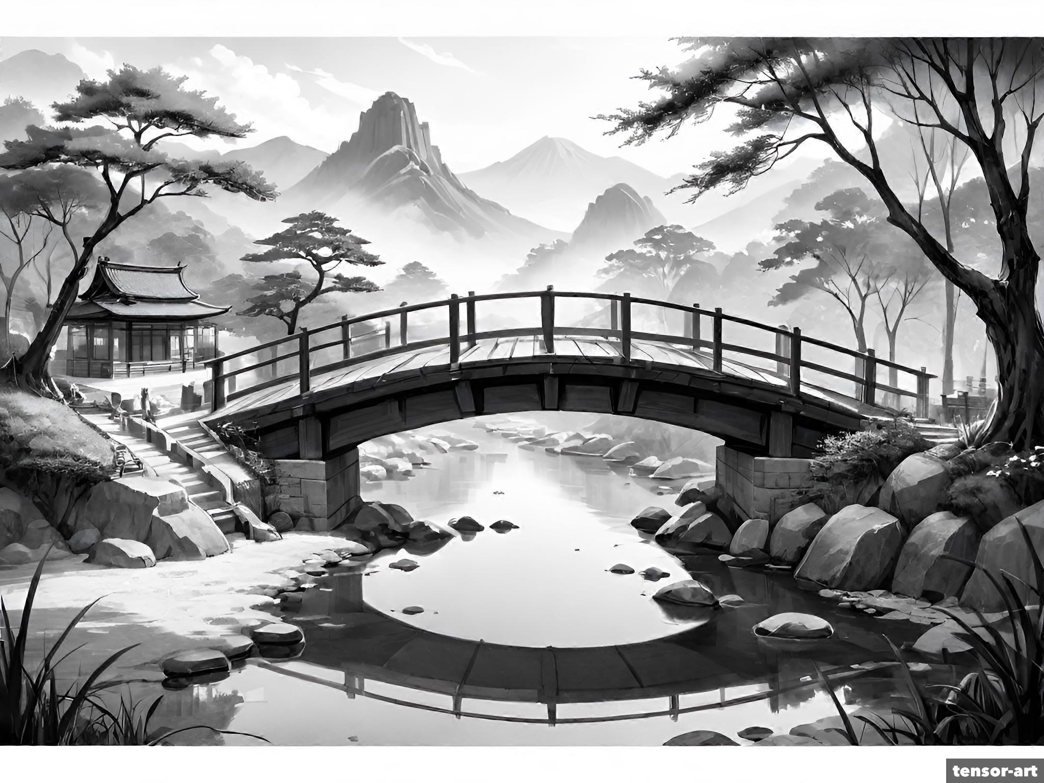 Japanese ink drawing - Tensor Art